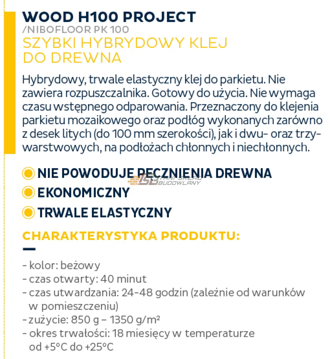 Bostik Wood H100 Project, klej do parkietu (Rumia)